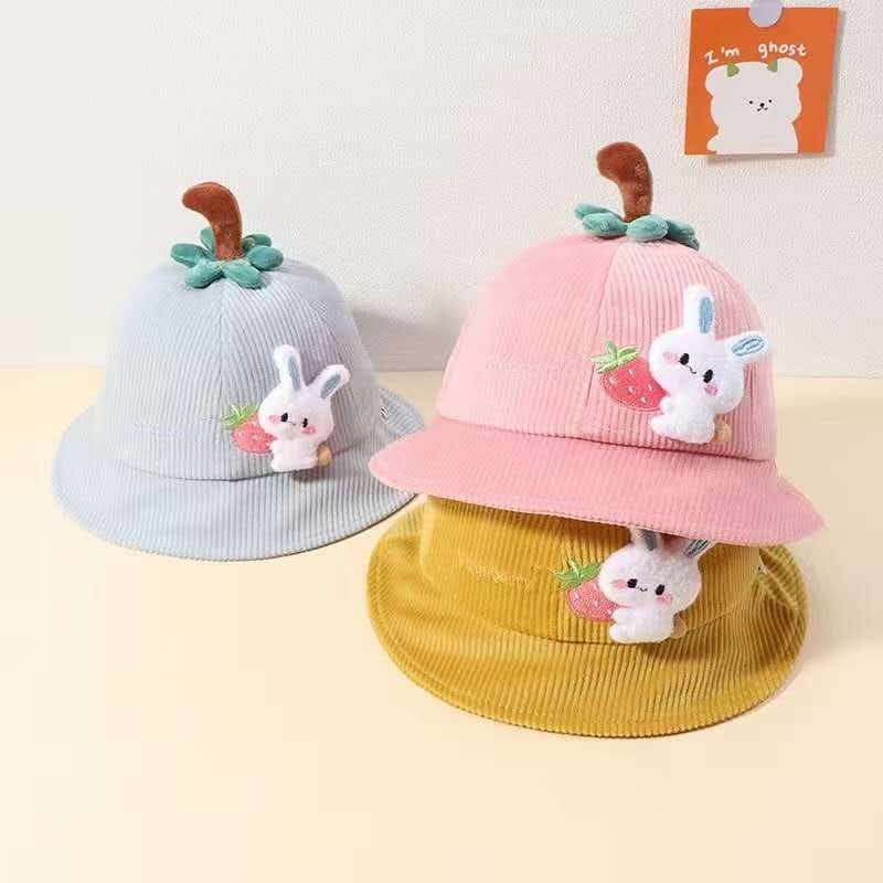 Jual Topi Bucket hat bayi cute Strawberry Rabbit Bunny baby perempuan ...