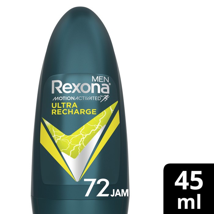 Jual Rexona Deodorant Roll On Men Ultra Recharge 45 ml | Shopee Indonesia