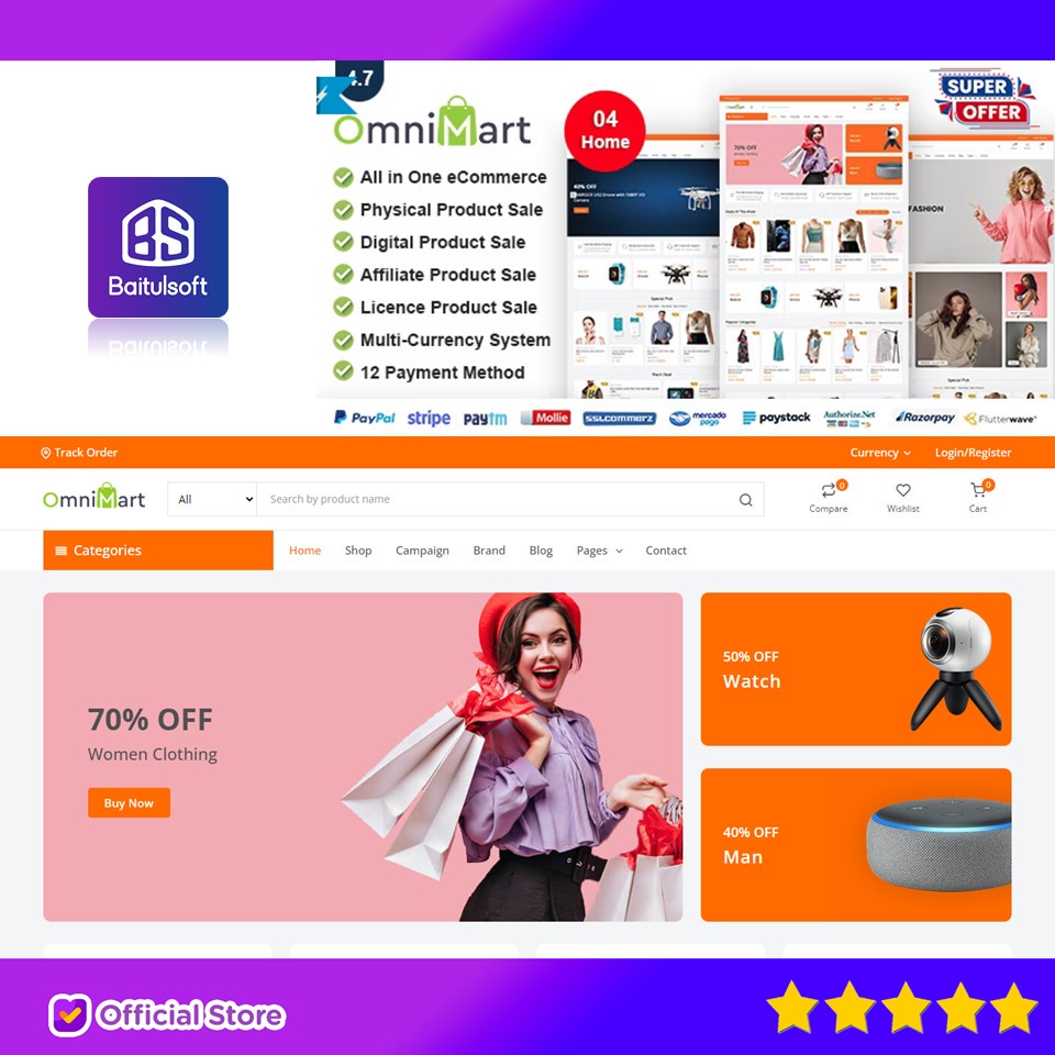 Jual Source Code Aplikasi Omnimart Ecommerce Cms Laravel Ecommerce Script Shopee Indonesia