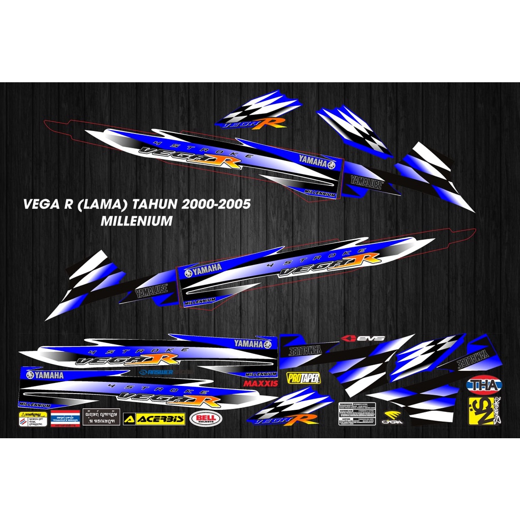 Jual striping stiker motor vega r lama millenium | Shopee Indonesia