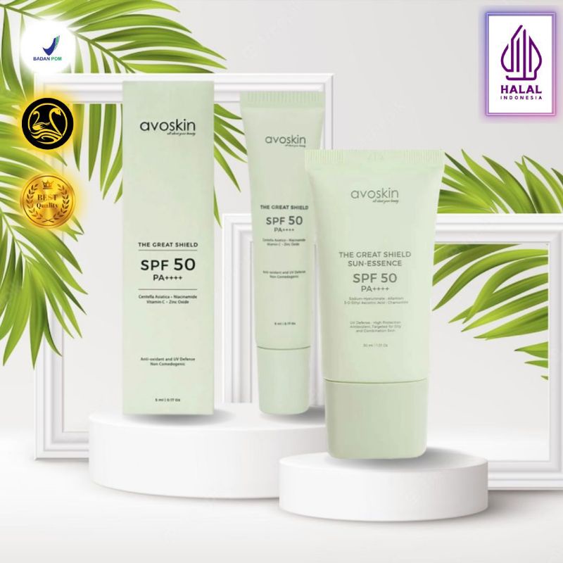Jual Avoskin The Great Shield Sunscreen SPF 50 PA+ (5&30ml) | Shopee ...