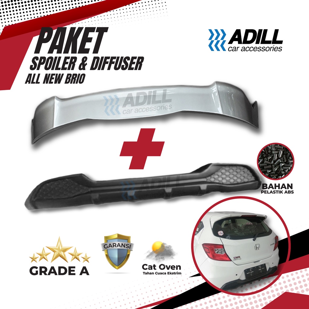 Jual Paket diffuser plus spoiler all new Brio model Rs 2018-2024 | Shopee Indonesia
