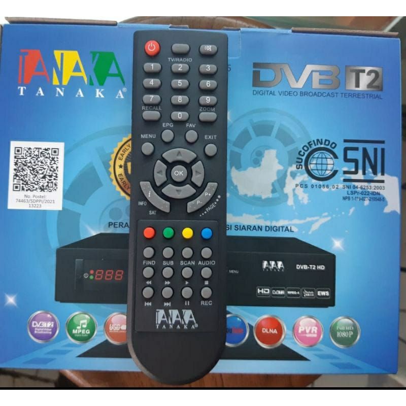 Jual REMOT REMOTE STB TANAKA DVB T2 TANAKA HD | Shopee Indonesia