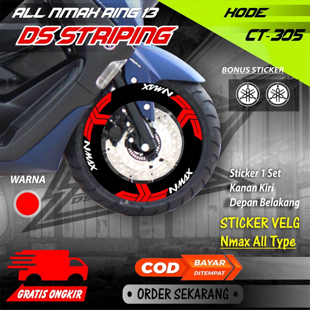 Jual Ct-305 Cutting stiker Velg Nmax Ring 13 variasi pelek motor ...