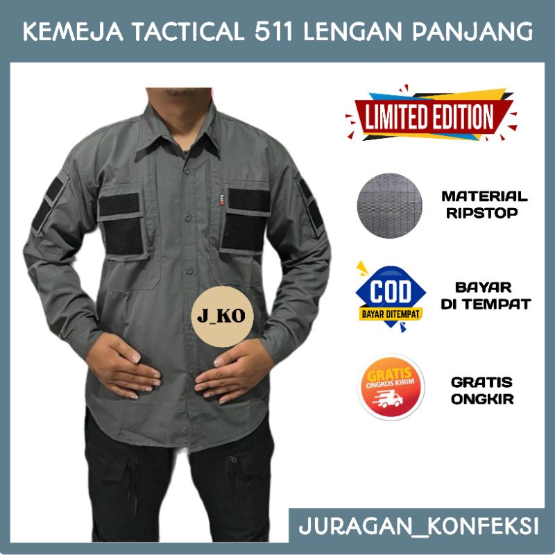 Jual ( BISA COD ) KEMEJA TACTICAL PDL LENGAN PANJANG - Baju Kerja Crew ...