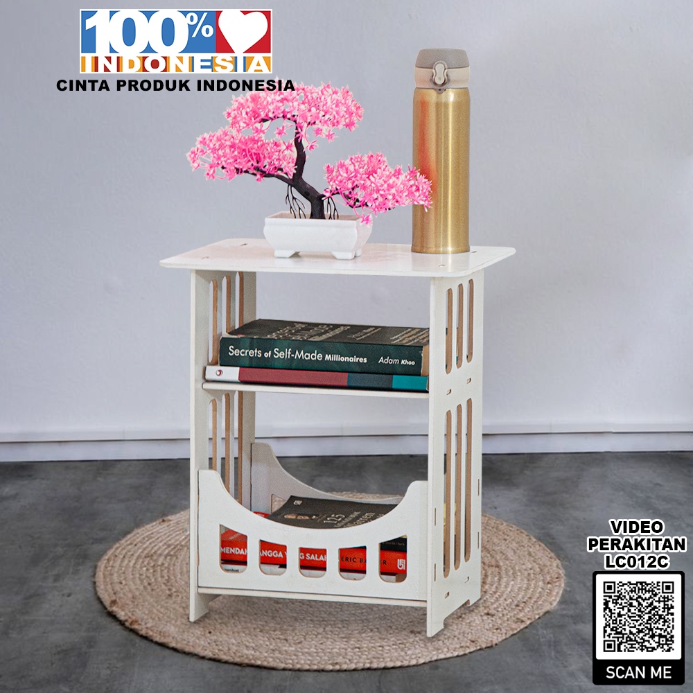 Jual Meja Sudut Persegi Nakas Pojok Minimalis Samping Teras Kamar Tidur ...