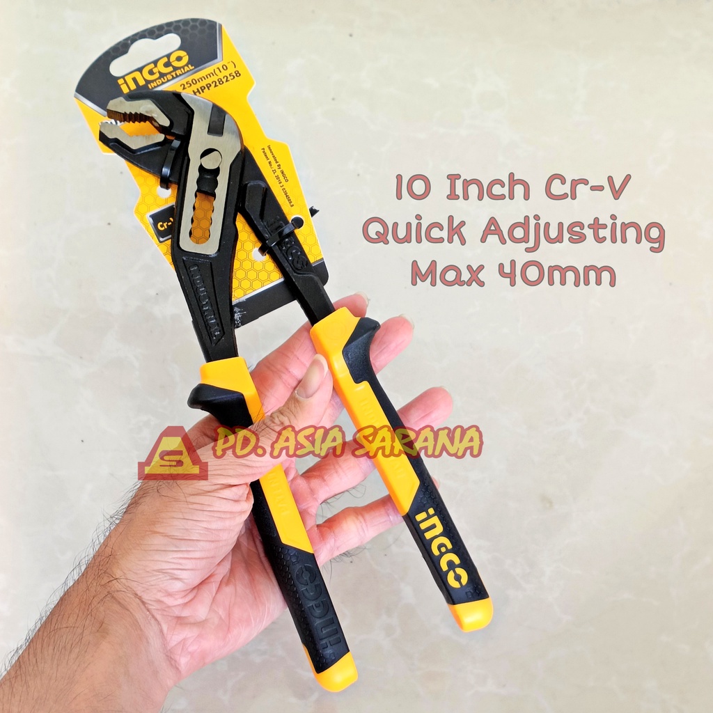 Jual Pump Pliers 10" Inch INGCO HPP28258 Tang Burung Kunci Pipa Air ...