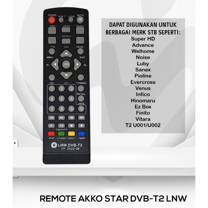 Jual remote set top box universal dvb T2 cocok semua merek | Shopee ...