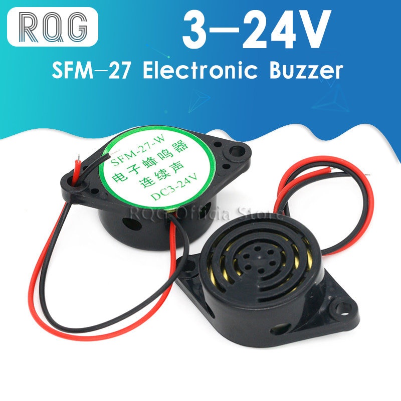 Jual Buzzer 3-24 volt Piezo Active Buzzer DC Suara Terus menerus tanpa ...