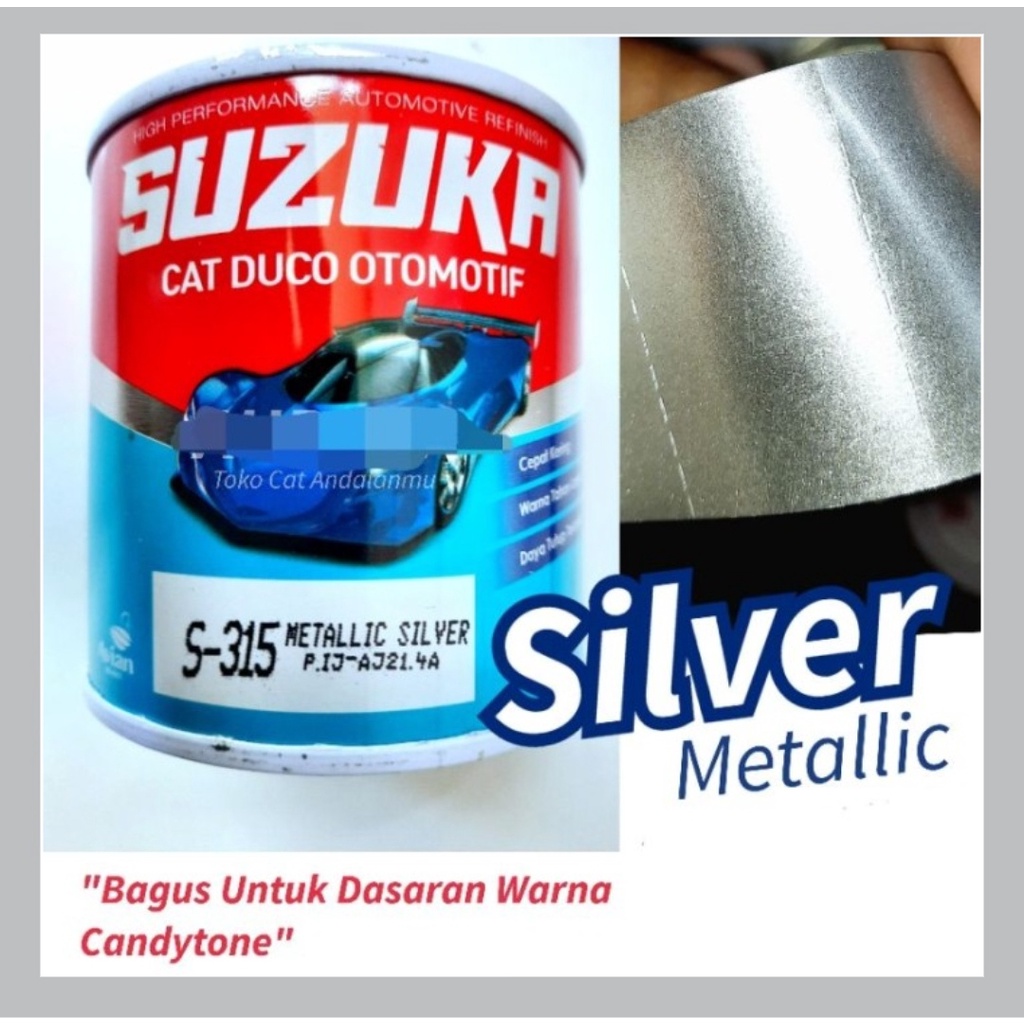 Jual Cat Duco Kayu Besi Premium Suzuka Lacquer 200cc METALLIC SILVER ...