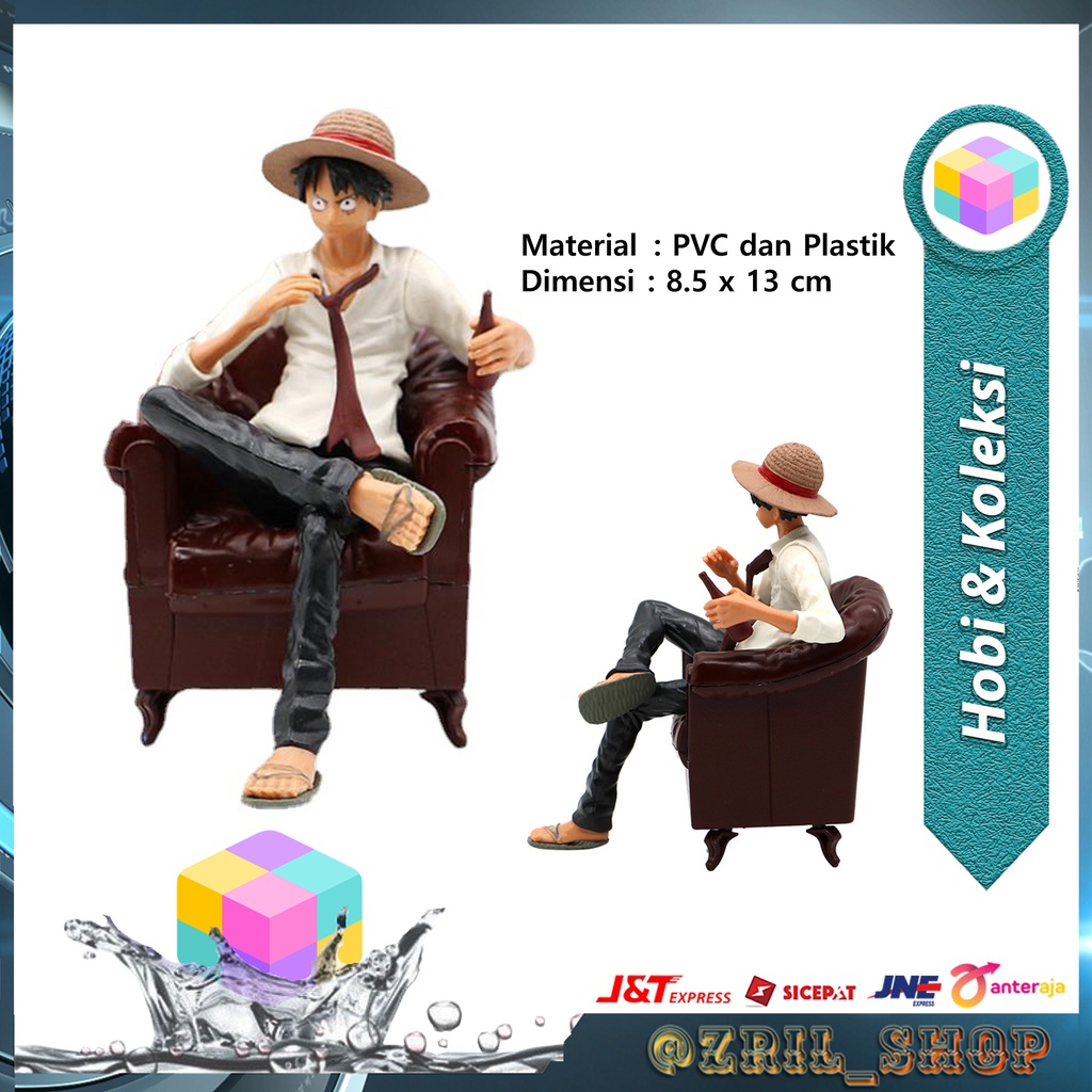 Jual Action Figure Luffy One Piece Model Lufy Sitting on Sofa | Shopee ...