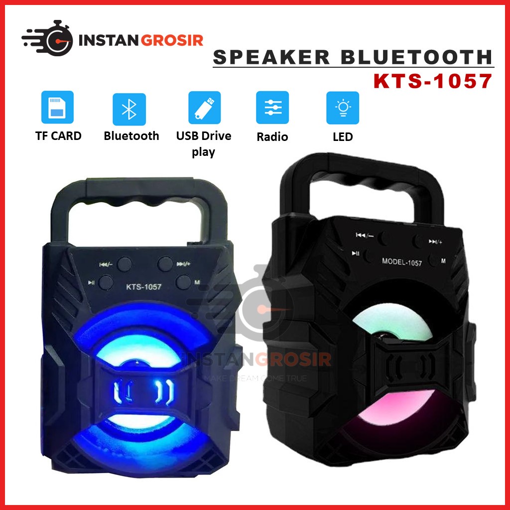 Jual Speaker Bluetooth super bass KTS-1057 KTS1057 spiker blutut Lampu ...