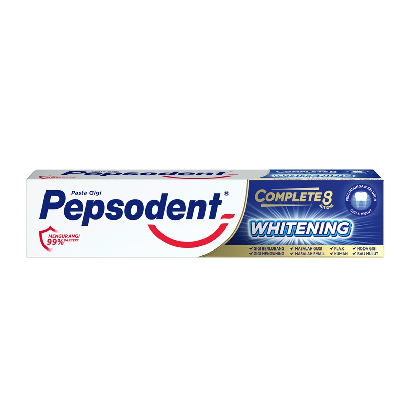 Jual Pepsodent Complete 8 Whitening 65gr/190gr | Shopee Indonesia
