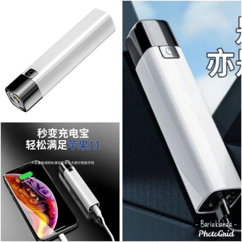 Jual power Bank mini senter kecil LED isi ulang - senter mobil GARANSI ...