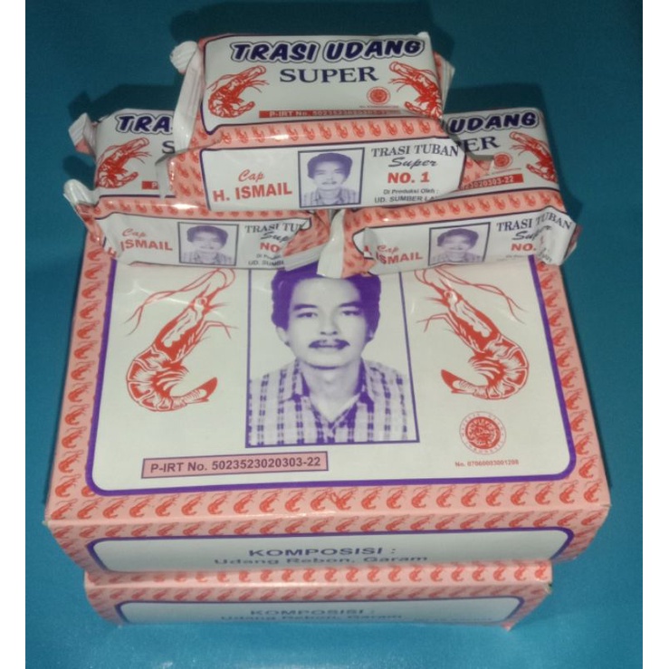 Jual Terasi udang H ismail merah 1 kg isi 10 pcs/100g super | Shopee Indonesia