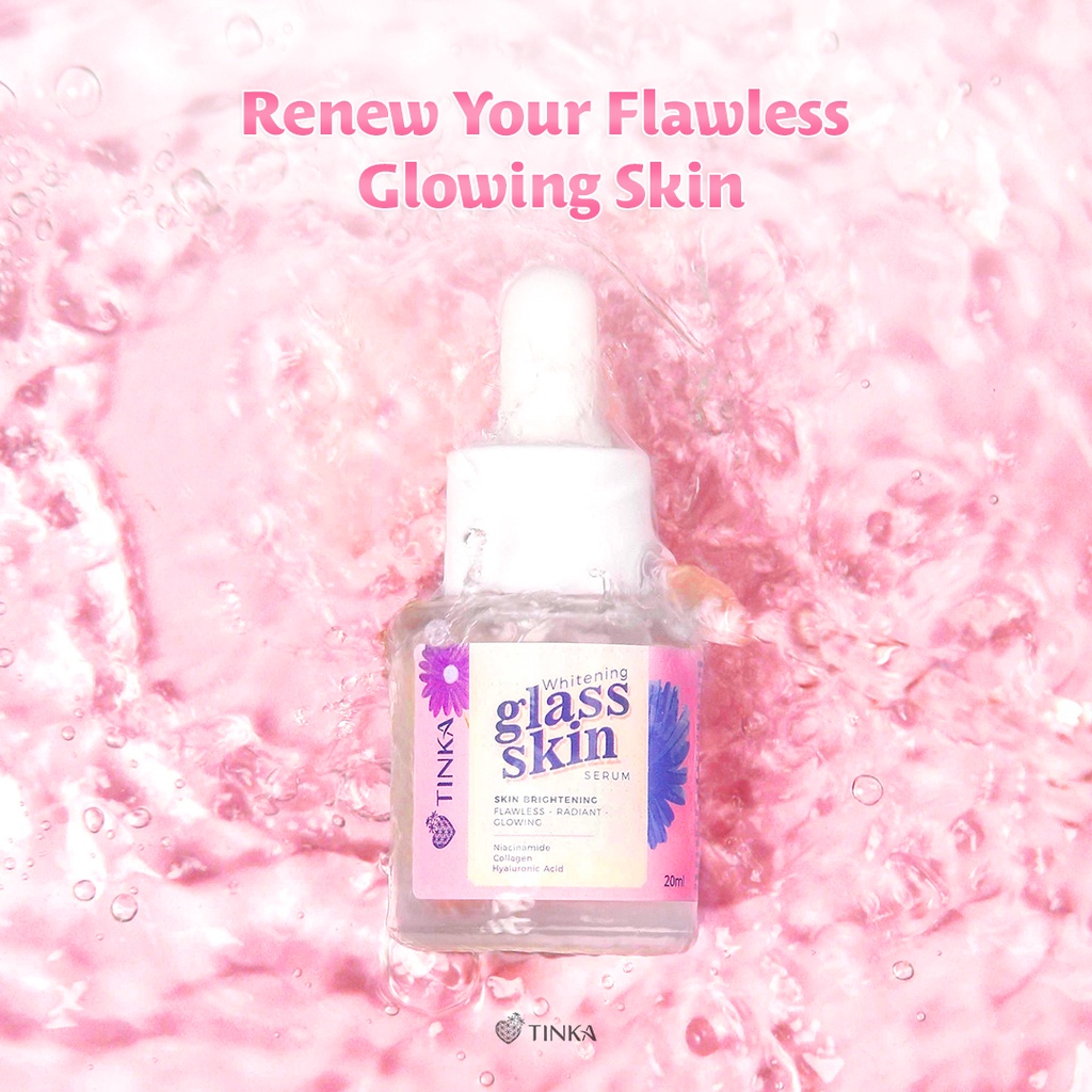 Jual Tinka Whitening Glass Skin Serum Wajah Glowing Brightening Flek ...