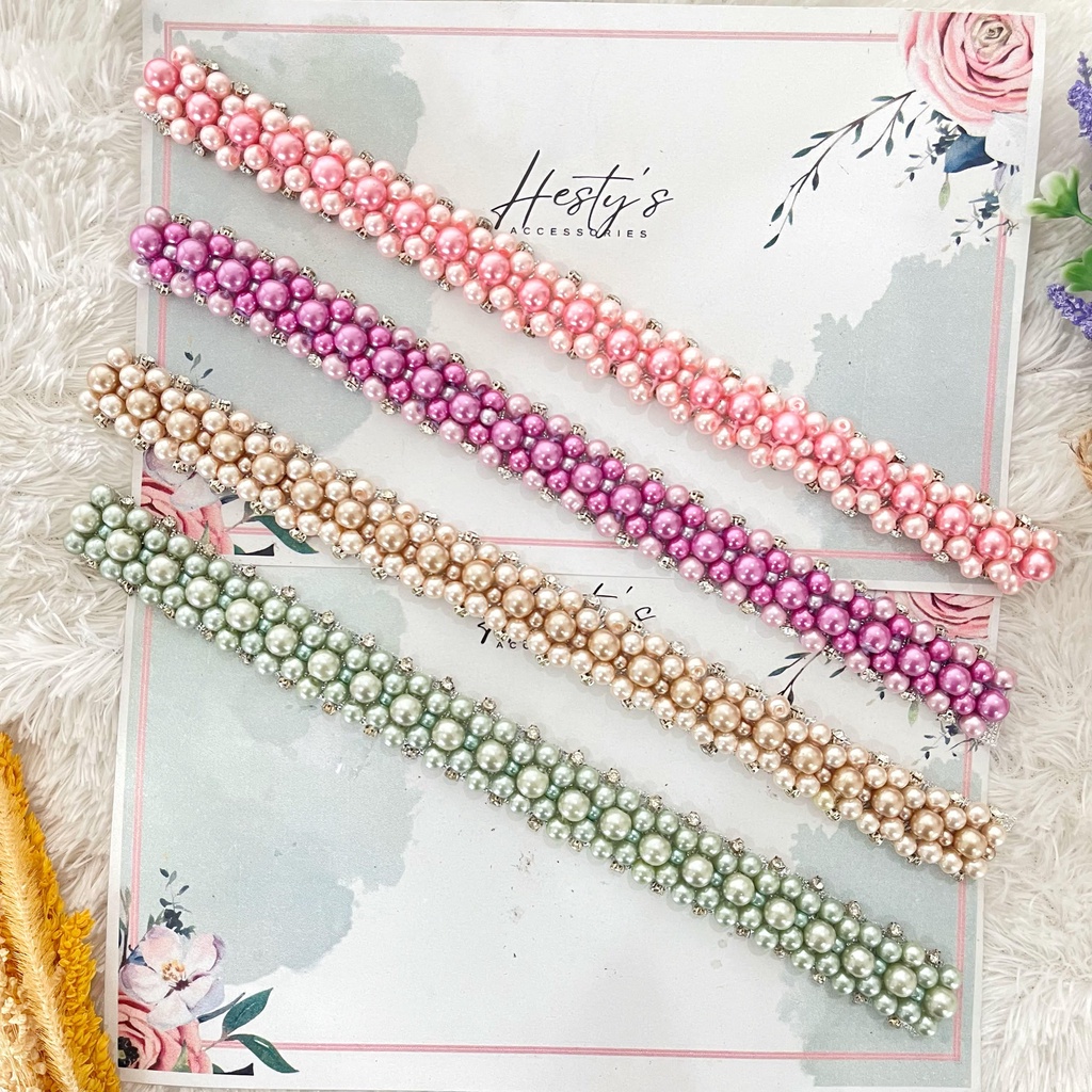 Jual payet rangkai mutiara hn4/Payet Mutiara/Payet Mewah/Renda Mutiara ...