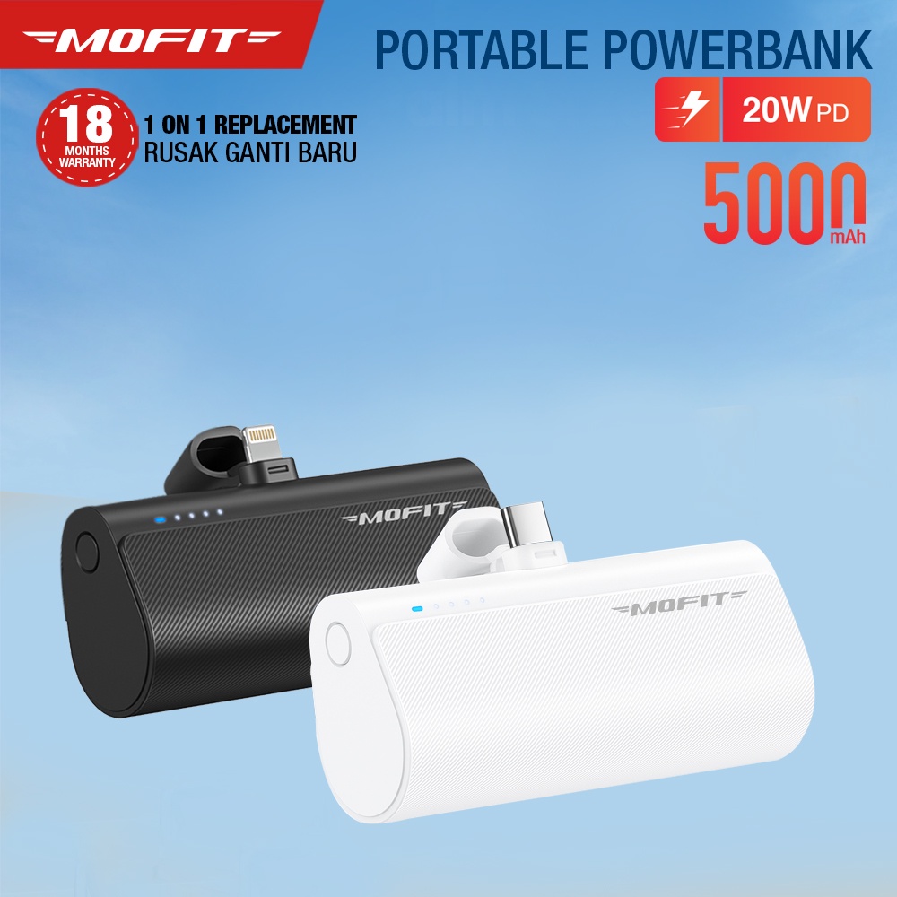 Jual Powerbank MOFIT Portable Mini 5.000mAh PD 20watt + Quick Charge 3 ...