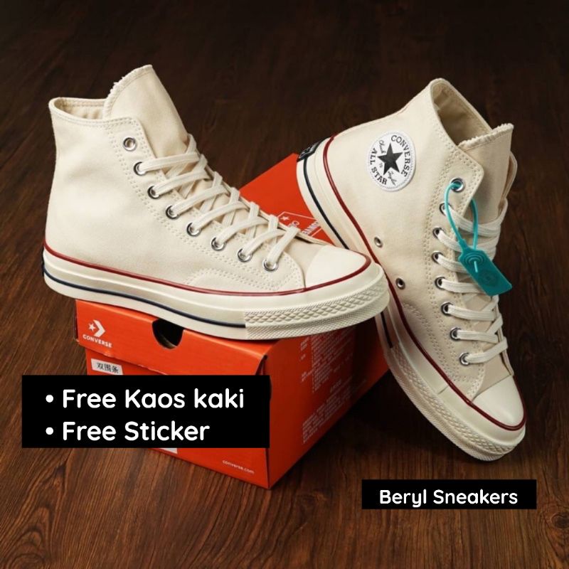 Jual SEPATU CONVERSE 70S HIGHT CREAM PREMIUM / CONVERSE 70S TINGGI ...