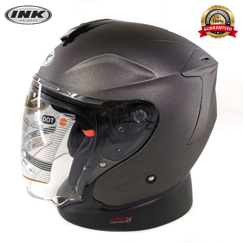 Jual HELM INK DYNAMIC GUNMETAL DOFF HELM HALF FACE INK DYNAMIC GUN ...