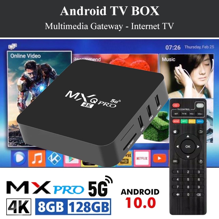 Jual Android Tv Box MXQ Pro 4K 5G Smart TV 8Gb+128Gb - Android 10.0 | Shopee Indonesia