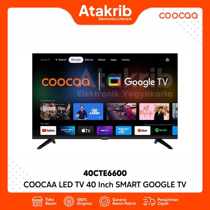 Jual COOCAA LED 40 40CTE6600 SMART GOOGLE TV | Shopee Indonesia
