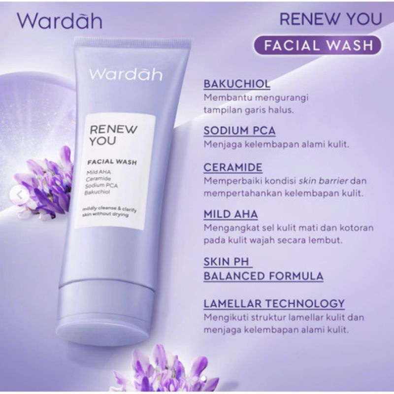 Jual Wardah Renew You Facial Wash 100ml | Shopee Indonesia