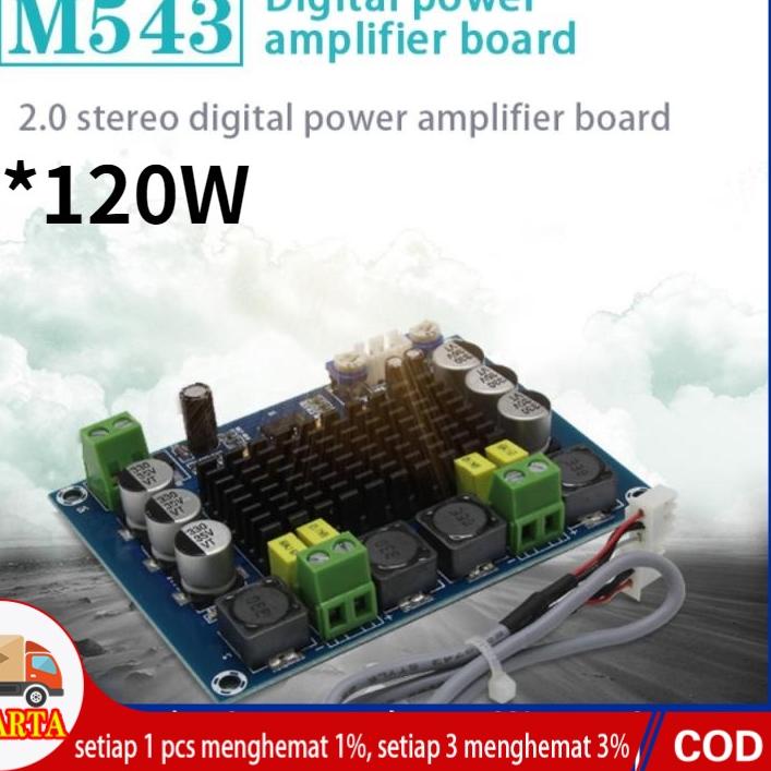 Jual Depan M543 Kit Power Amplifier Class D TPA3116D2 2x120W Stereo Subwoofer XH-M543 | Shopee ...