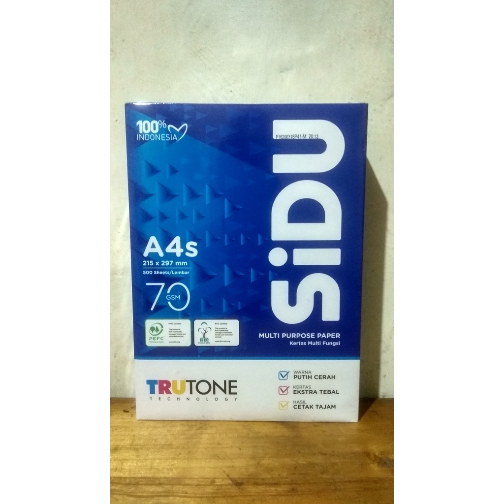 Jual KERTAS HVS FOTOCOPY/PRINT SIDU A4S 70 GSM | Shopee Indonesia