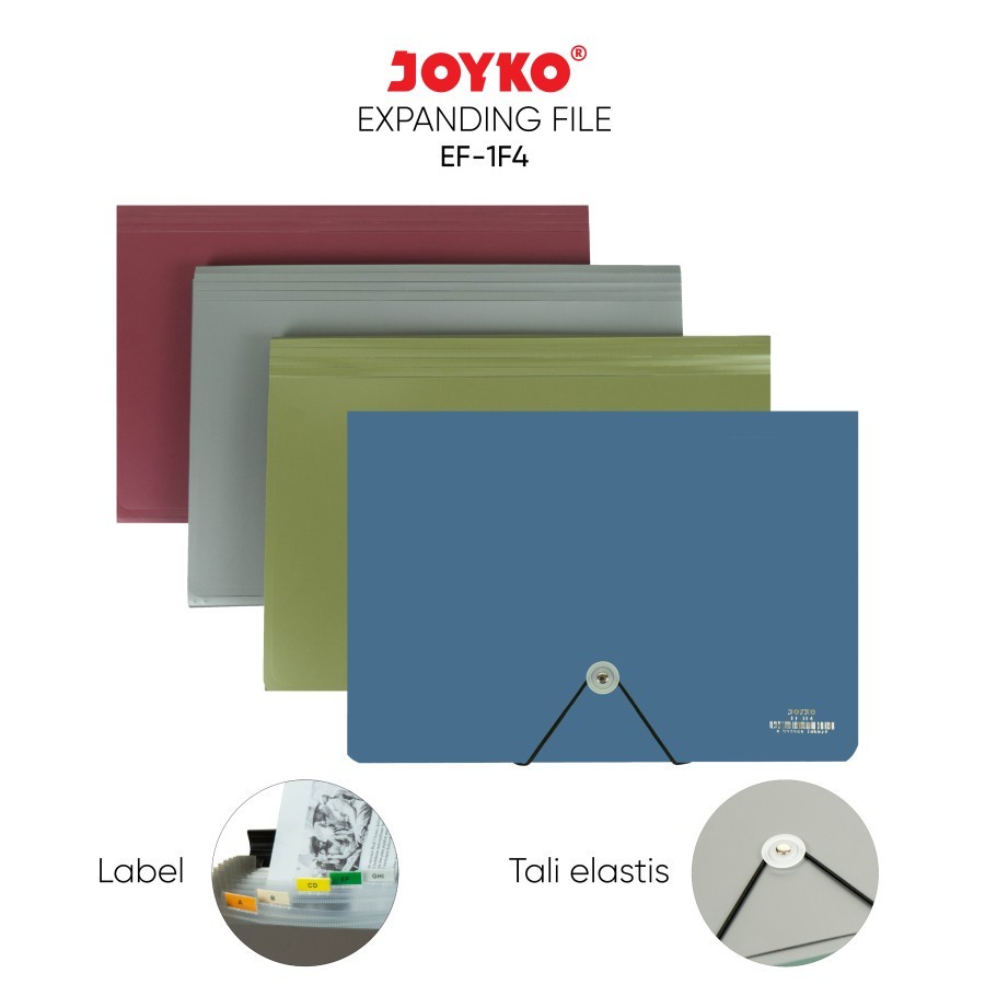 Jual Expanding File Map Harmonika Joyko EF-1F4 Folio F4 13 Pockets ...