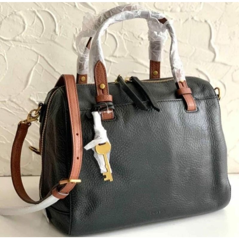 Jual FOSSIL Rachel satchel black crossbody bag | Shopee Indonesia