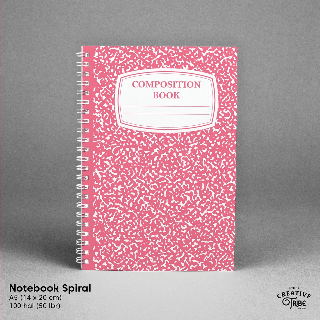 Jual Buku Catatan Spiral A5 Composition Book - 100 Hal Notebook Notes ...
