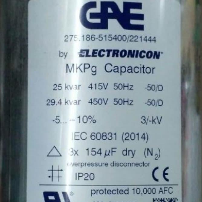 Jual Kapasitor Bank Gae Mkpg 25Kvar Capacitor Bank Gae Mkp 25 Kvar 415V Gae | Shopee Indonesia