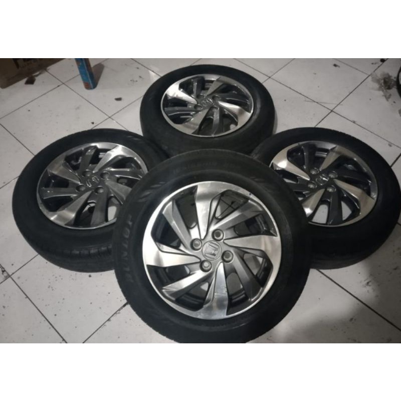 Jual Velg Mobil Bawan Honda Mobilio Ring 15 Pcd 4x100+Ban Dunlop 185 65 R15 Buat Brio Freed City ...