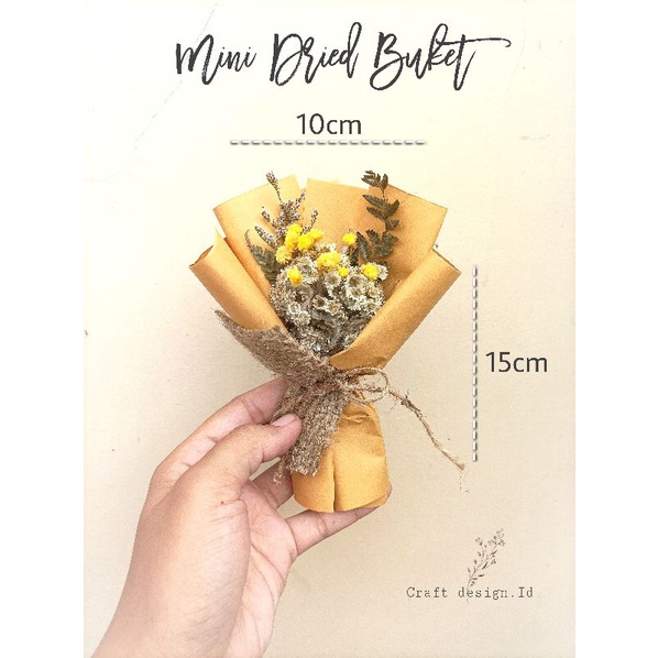 Jual Buket Bunga Mini Wisuda Kado Pernikahan Rustic Mix Bunga Kering ...