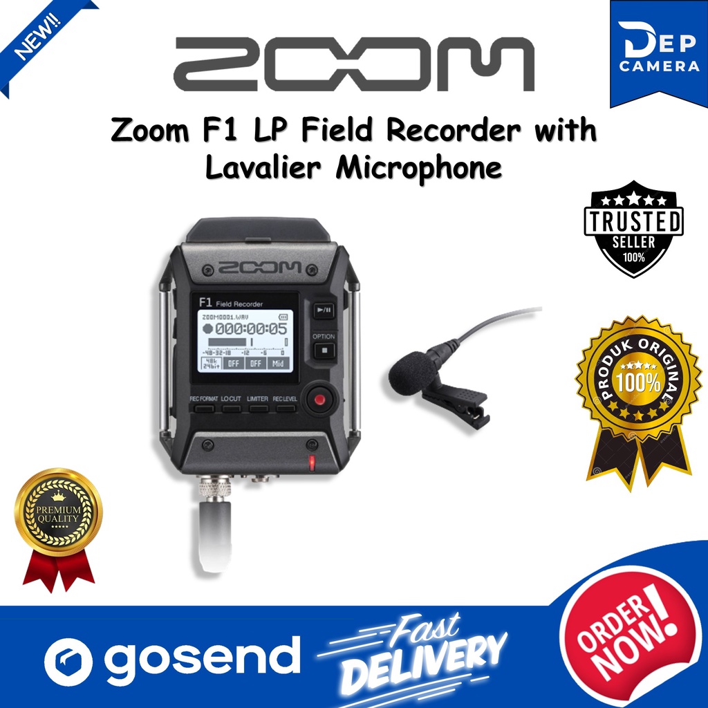 Jual ZOOM F1 LP FIELD RECORDER WITH LAVALIER MICROPHONE | Shopee Indonesia