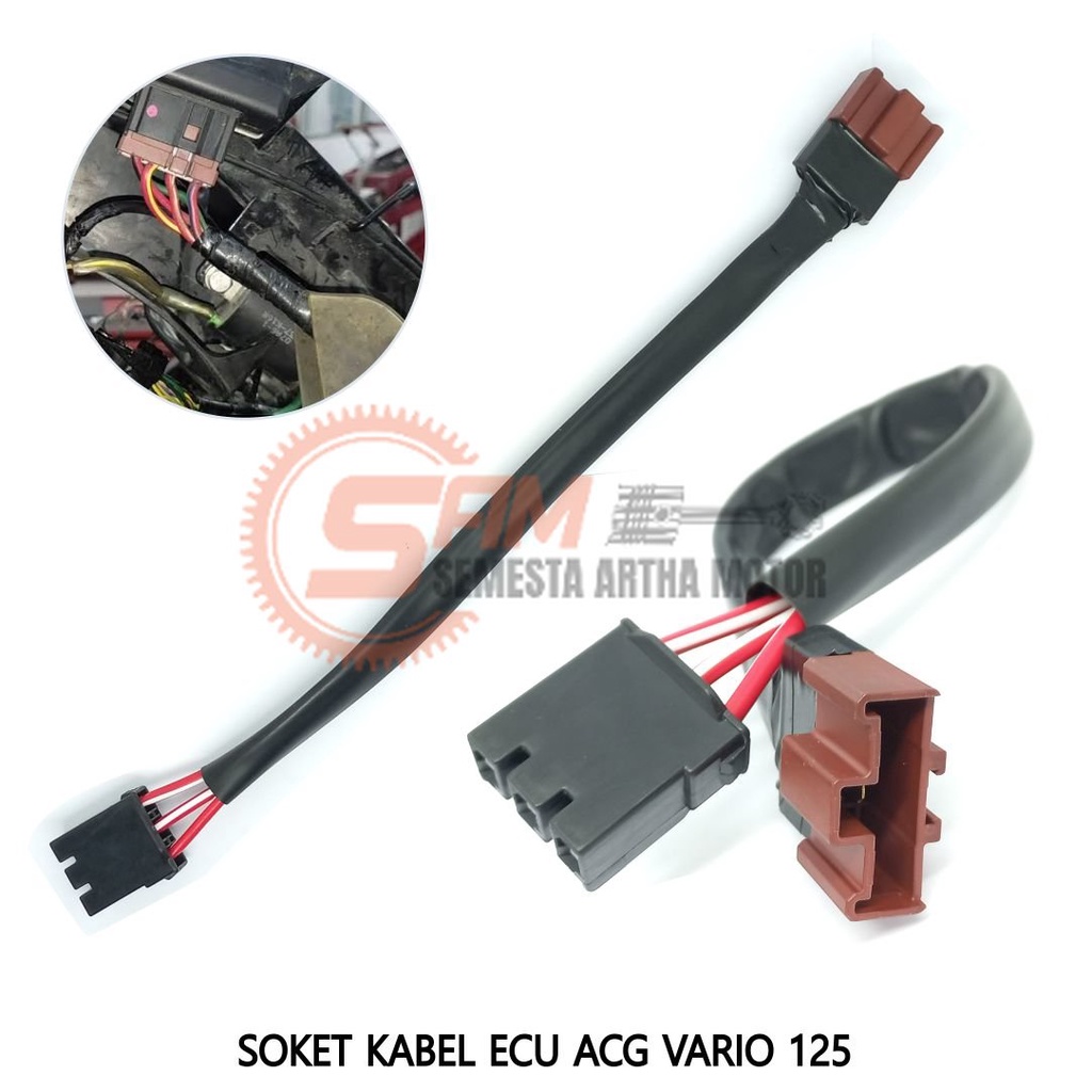 Jual Soket Kabel ECU Kiprok Vario Techno 125cc 150cc FI Socket ECM ACG ...