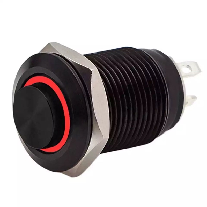 Jual Saklar Latching 12V 24V 12mm Self Locking Logo Ring Push Button ...