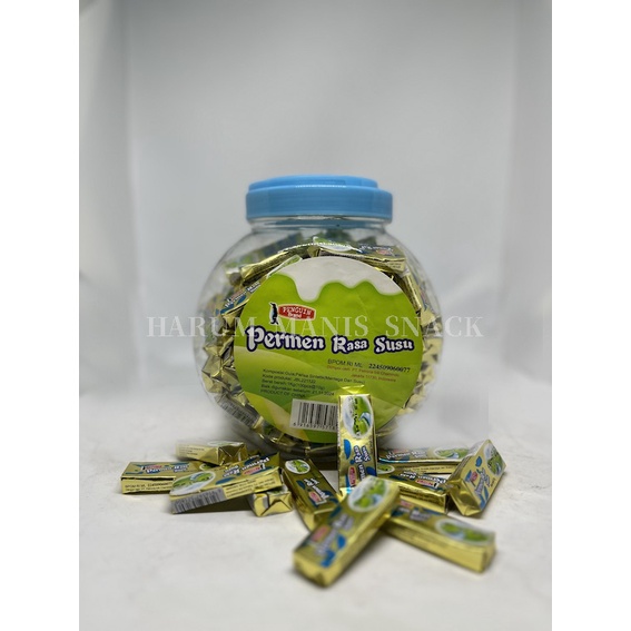 Jual Permen Rasa Susu Toples isi 1 kg ( 100 pcs @ 10 gr) Toffee Candy ...