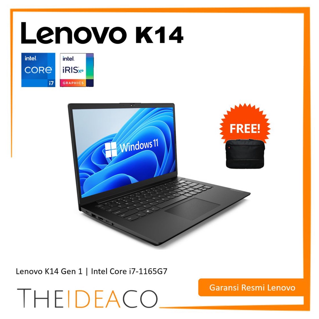 Jual Lenovo K14 Gen 1 | i7-1165G7 | RAM 8GB | 512GB SSD | Win10Pro | W2Y | Shopee Indonesia