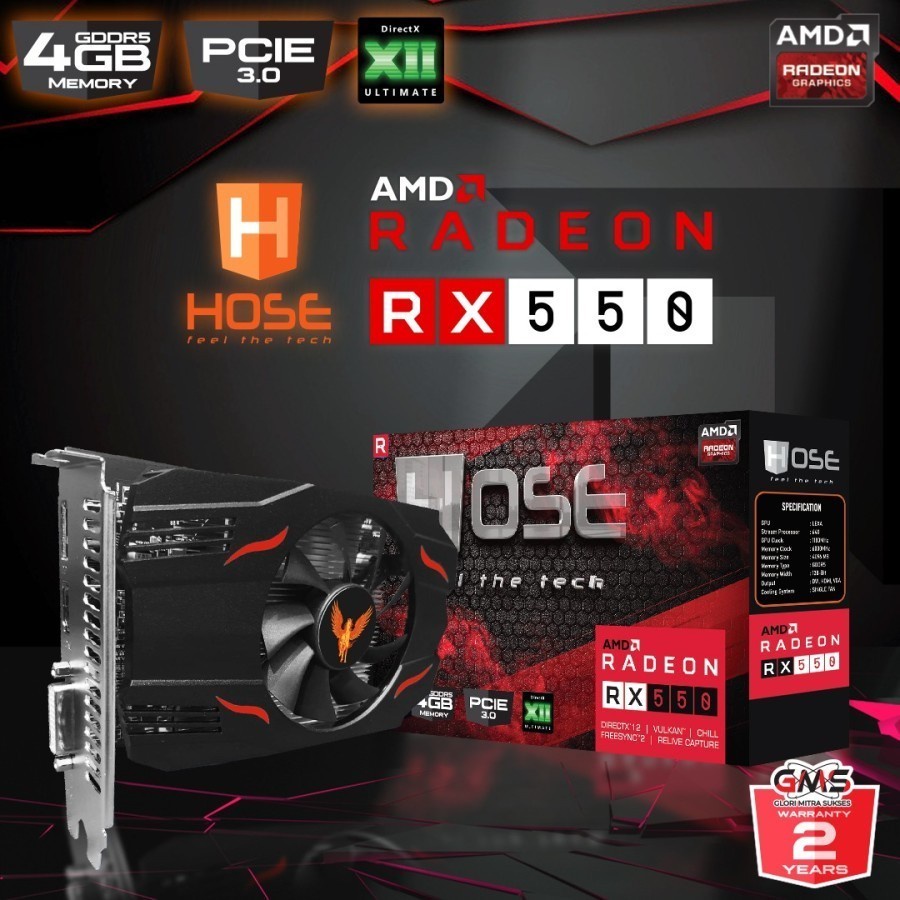 Jual VGA Card Hose Radeon RX 550 4GB DDR5 | Shopee Indonesia