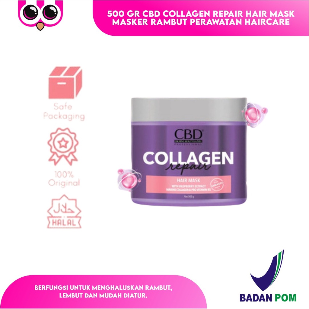 Jual 500 GR CBD COLLAGEN REPAIR HAIR MASK MASKER RAMBUT PERAWATAN ...