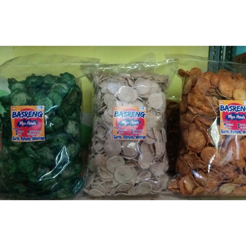 Jual Basreng Mas Amak All Varian rasa berat 1 kg | Shopee Indonesia