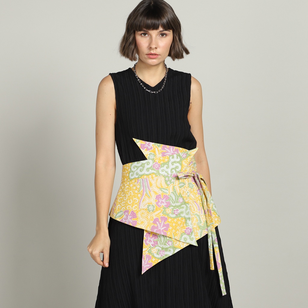 Jual SALLIARA Asymmetric OBI (BELT/SABUK) Batik HONG Sekouwit in Yellow ...