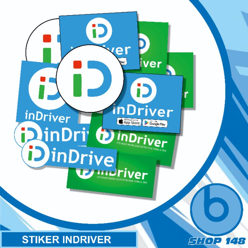 Jual stiker logo indriver/stiker ojol ojek online indriver/stiker gojek ...