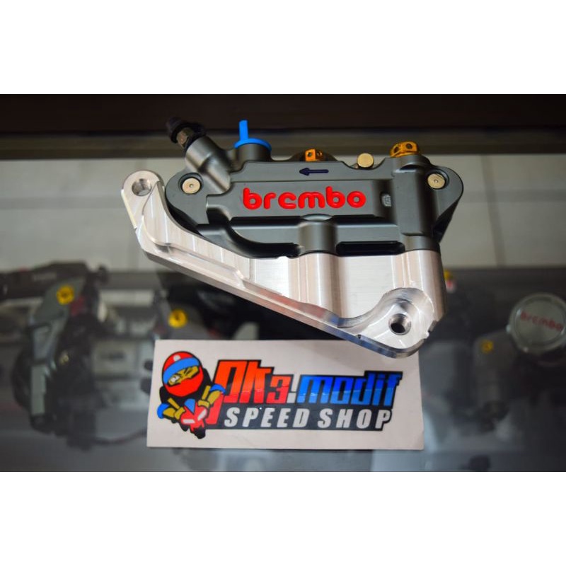 Jual kaliper brembo monoblok PCX 150 cbu dan PCX 160 dan breket kaliper ...