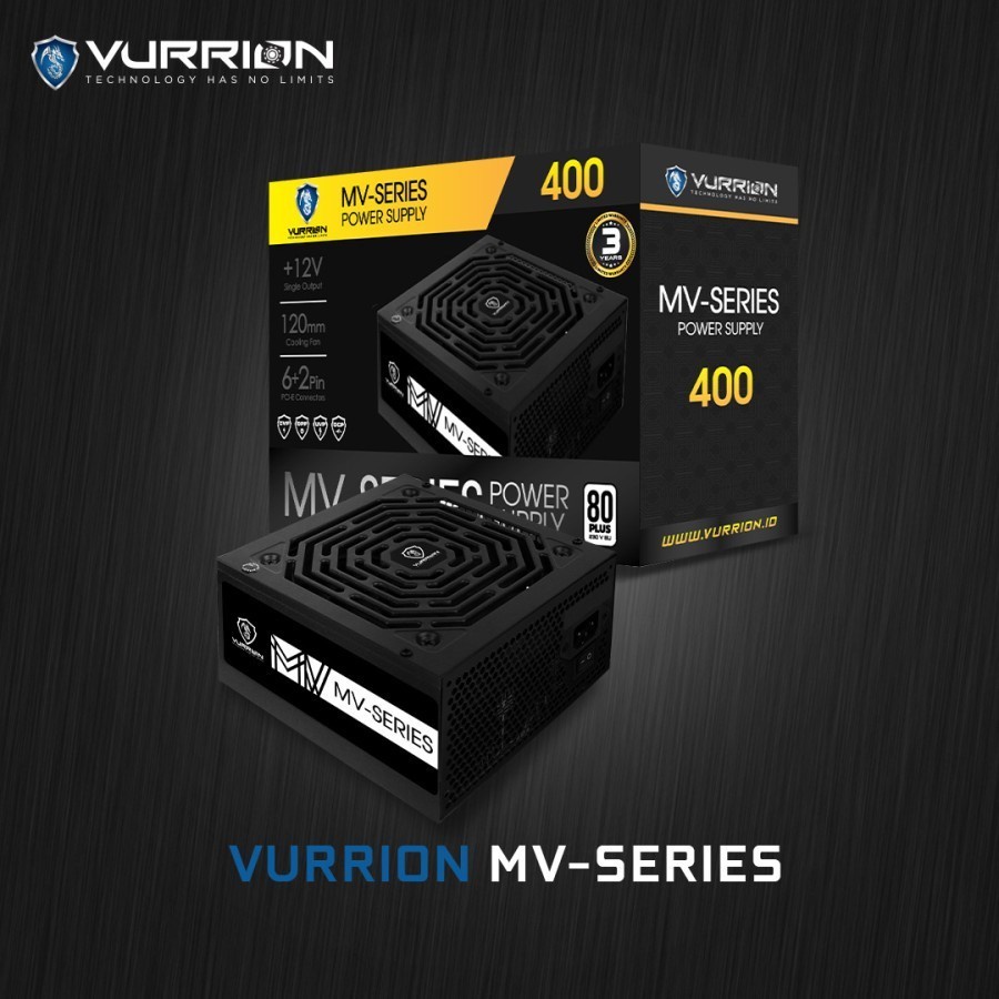 Jual Power Supply VURRION MV400 MV-SERIES 400 WATT 80+ PSU Gaming | Shopee Indonesia