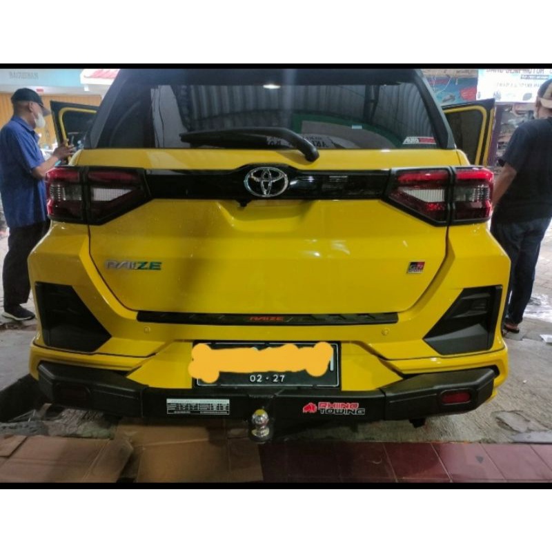 Jual Towing Bar Raize/Rocky bumper belakang besi Toing Rhino refflektor ...