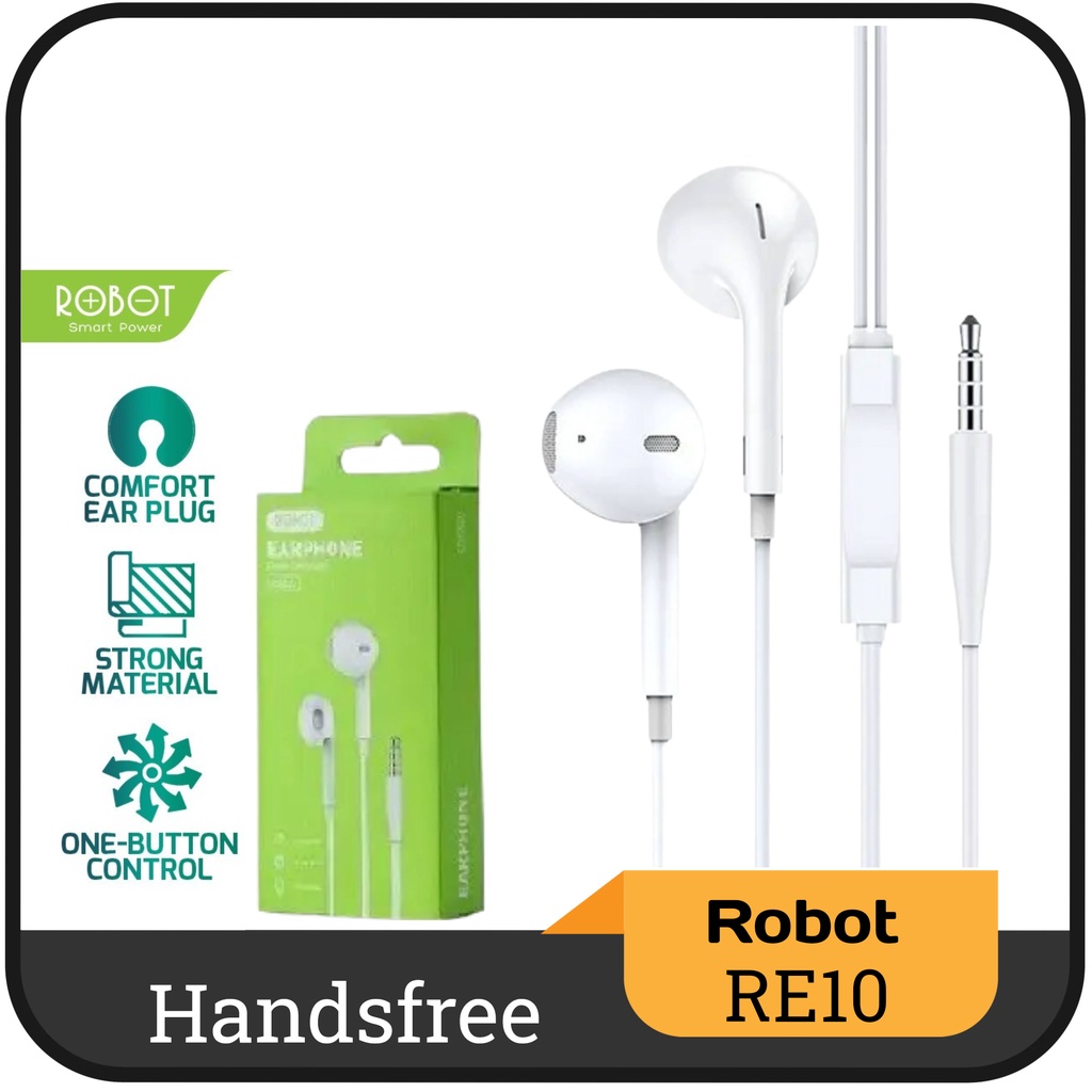 Jual Handsfree Earphone Clear & Comfortable Robot RE10 | Shopee Indonesia