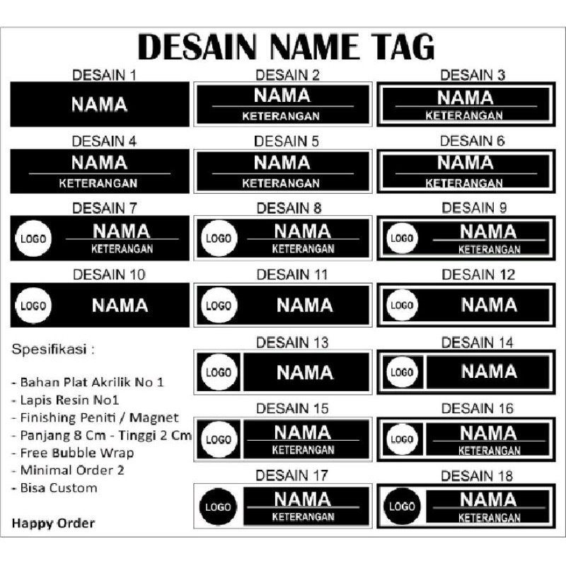 Jual nama tag/nama dada pengait magnet | Shopee Indonesia